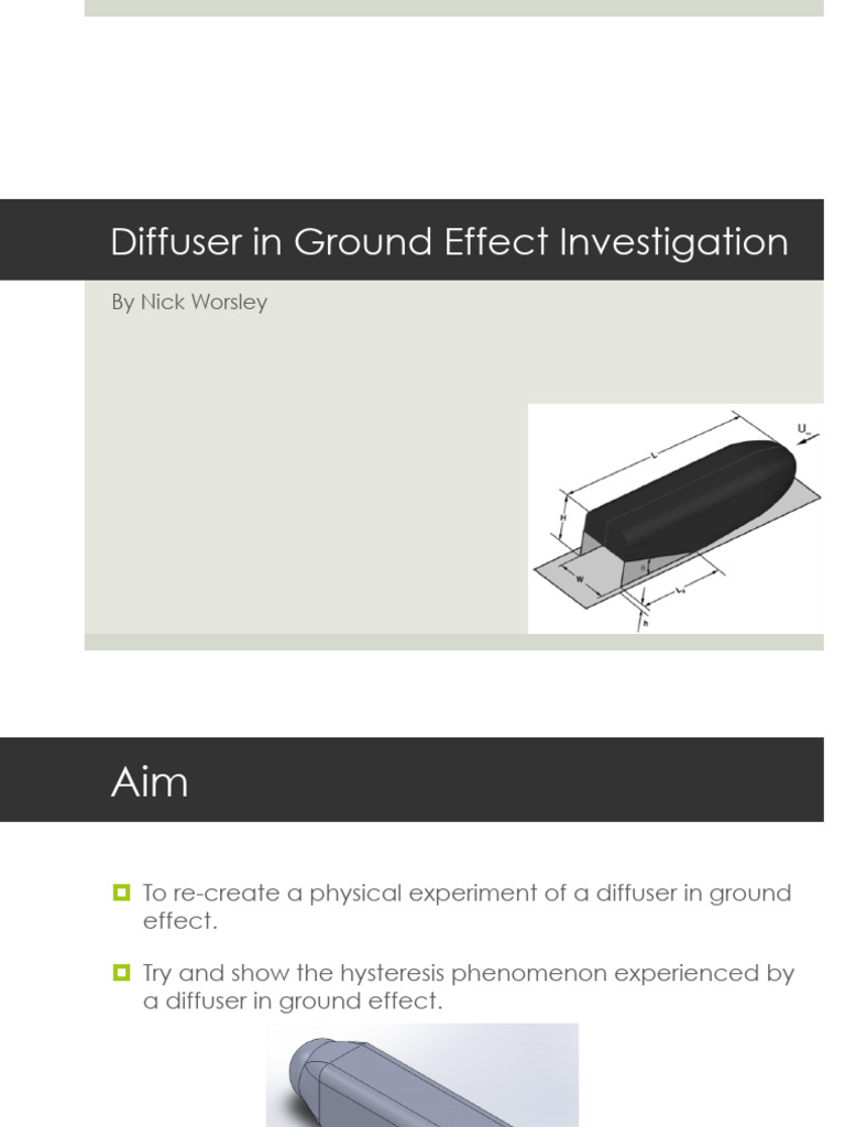 Diffuser in Ground Effect Investigation | PDF