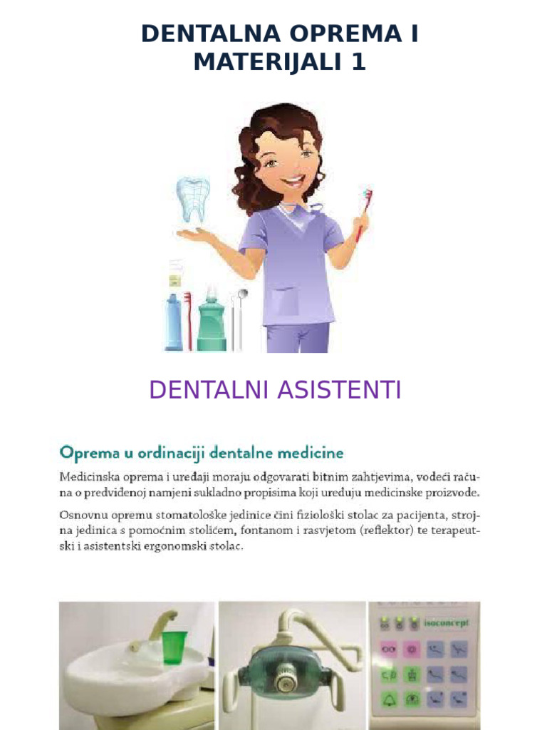 Dentalna Oprema I Materijali 1 | PDF