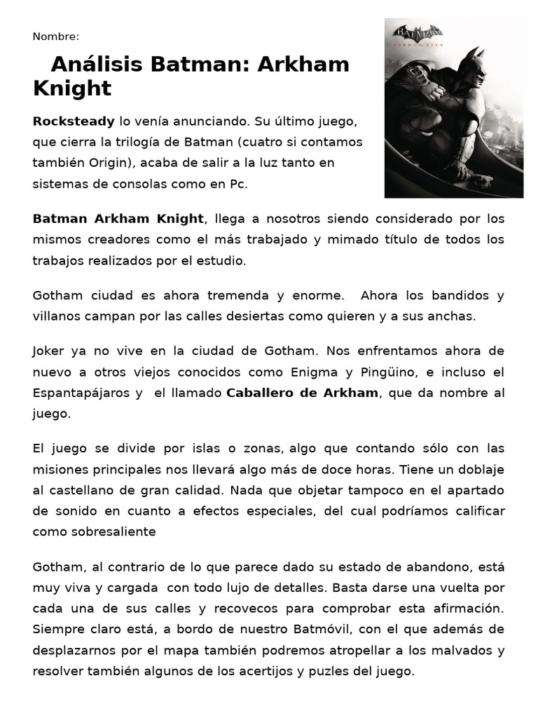 Batman Arkham Knight | PDF