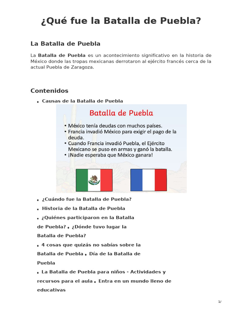 Batalla de Puebla | PDF