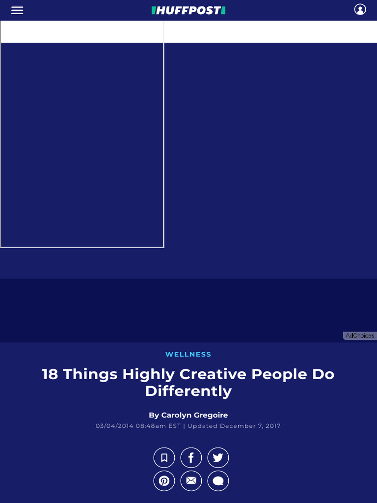 18 Things Highly Creative People Do Differently - HuffPost Life | PDF
