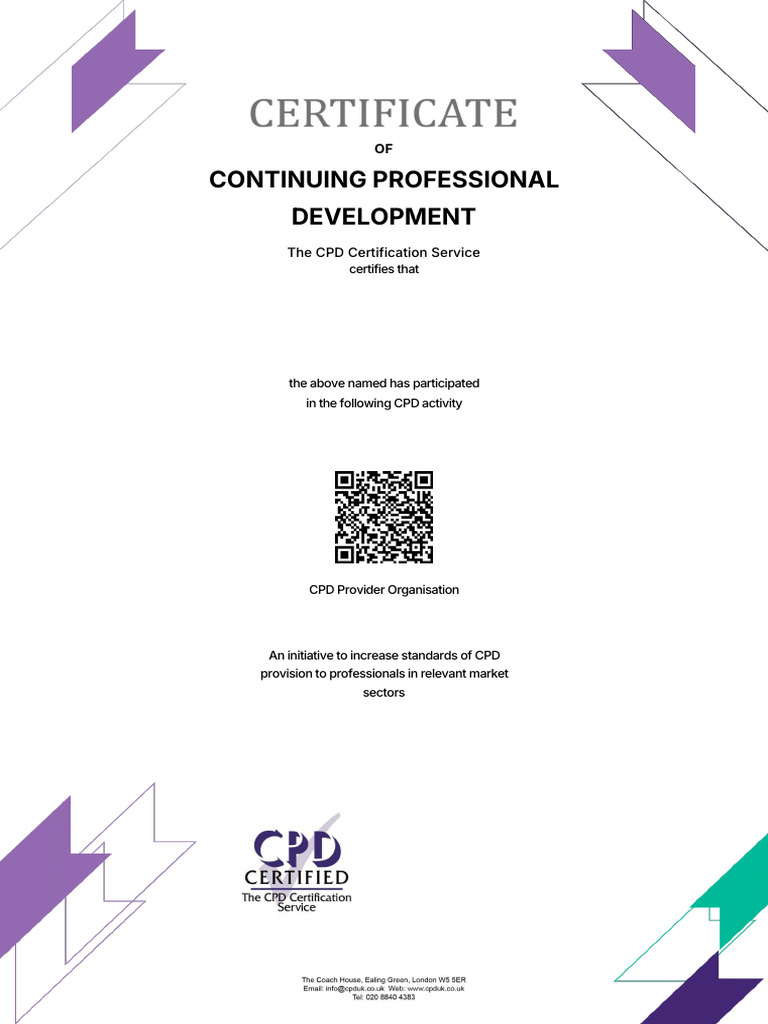 Continuing Professional Development: Modabbir Alam | PDF