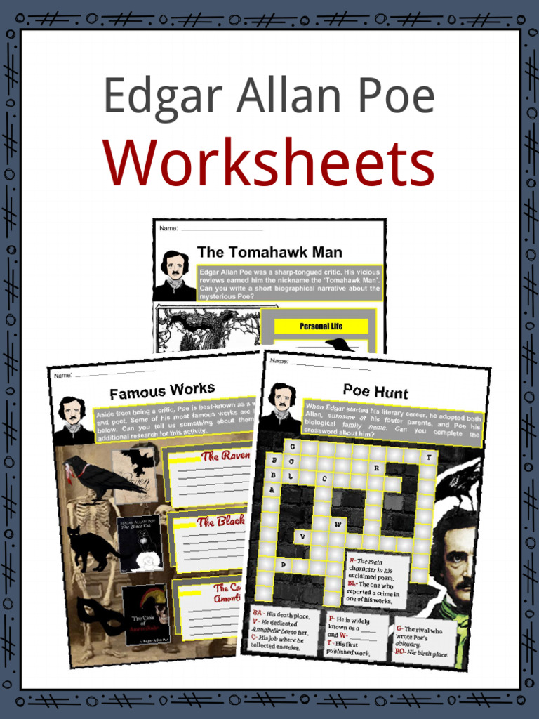 Sample Edgar Allan Poe Worksheets | PDF | Edgar Allan Poe | The Raven