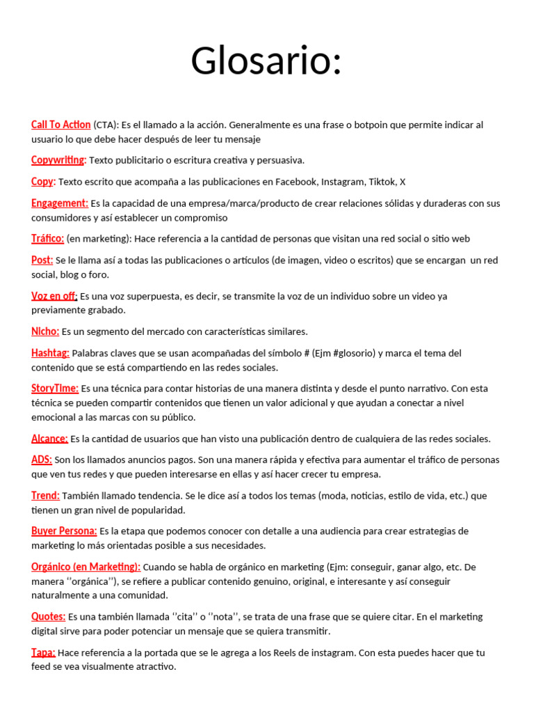 GLOSARIO | PDF