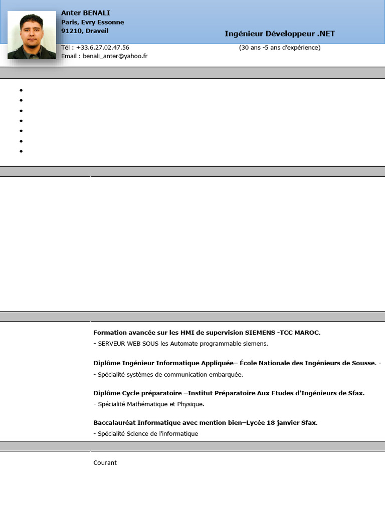 CV Anter - Net 2020 | PDF