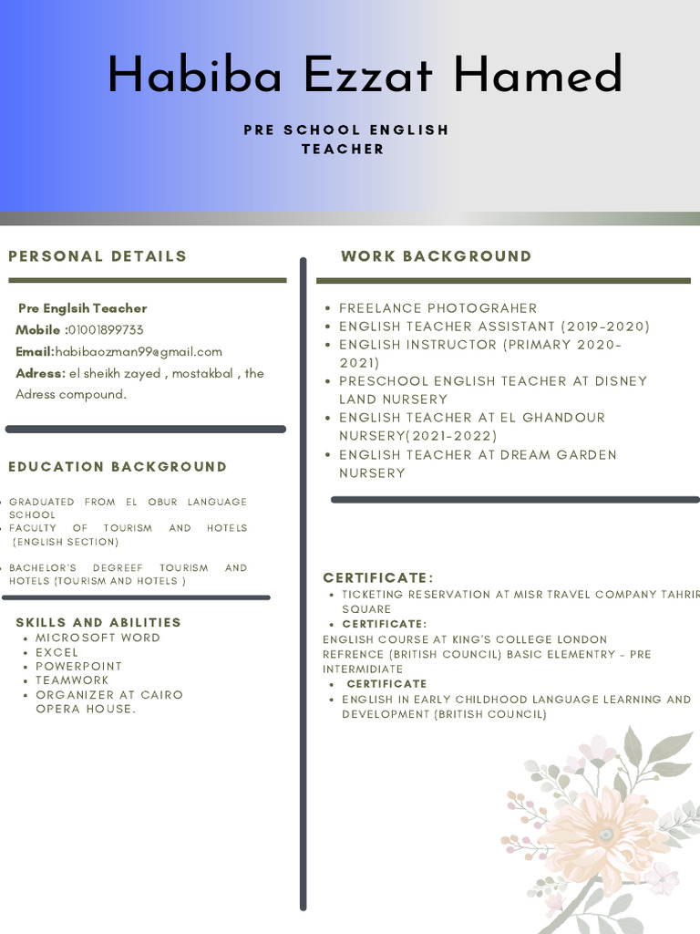 CV Habiba New 2 | PDF