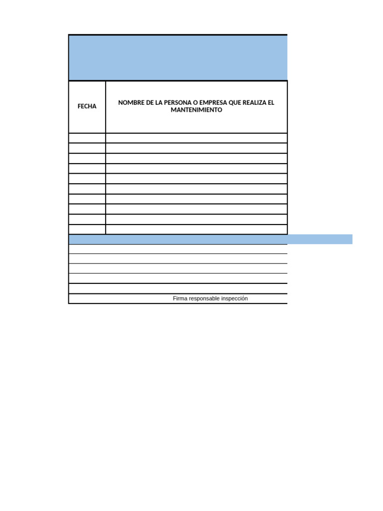 Formato de Mtto de Instalaciones, Herramientas y Equipos. | PDF