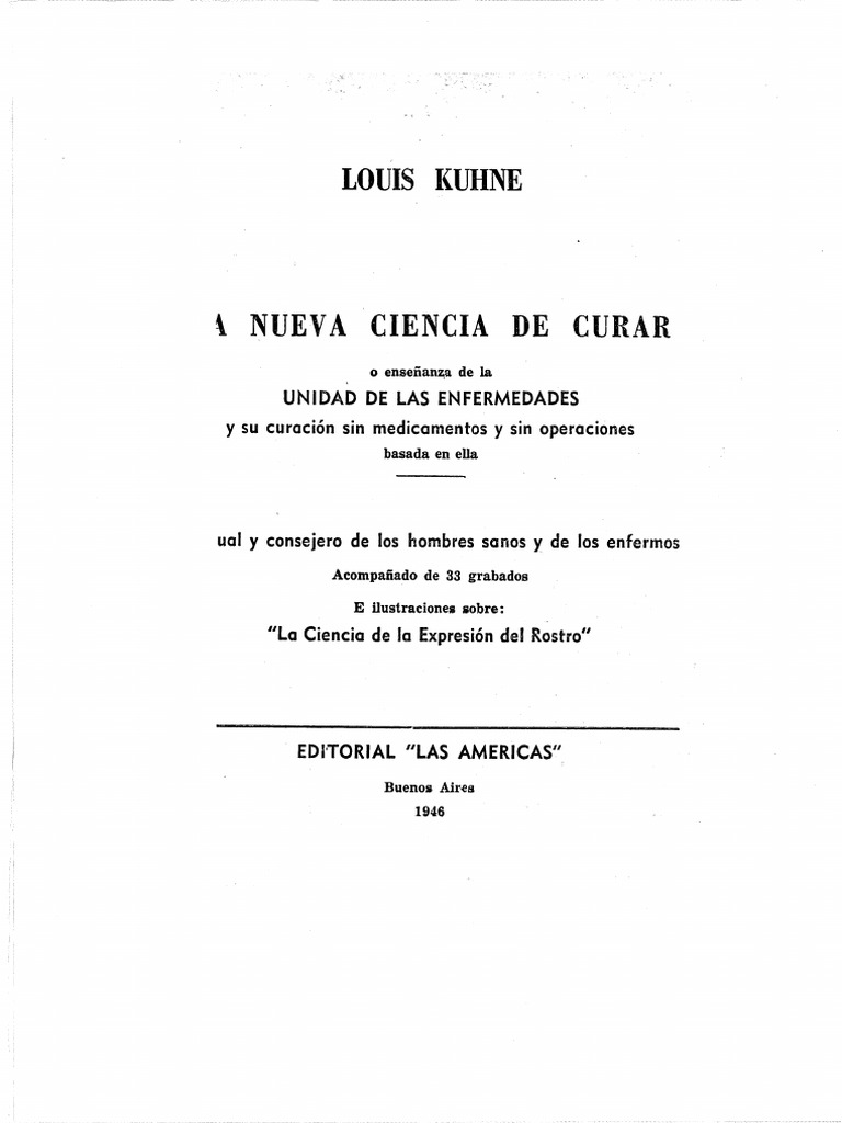La Nueva Ciencia de Curar - Louis Kuhne | PDF