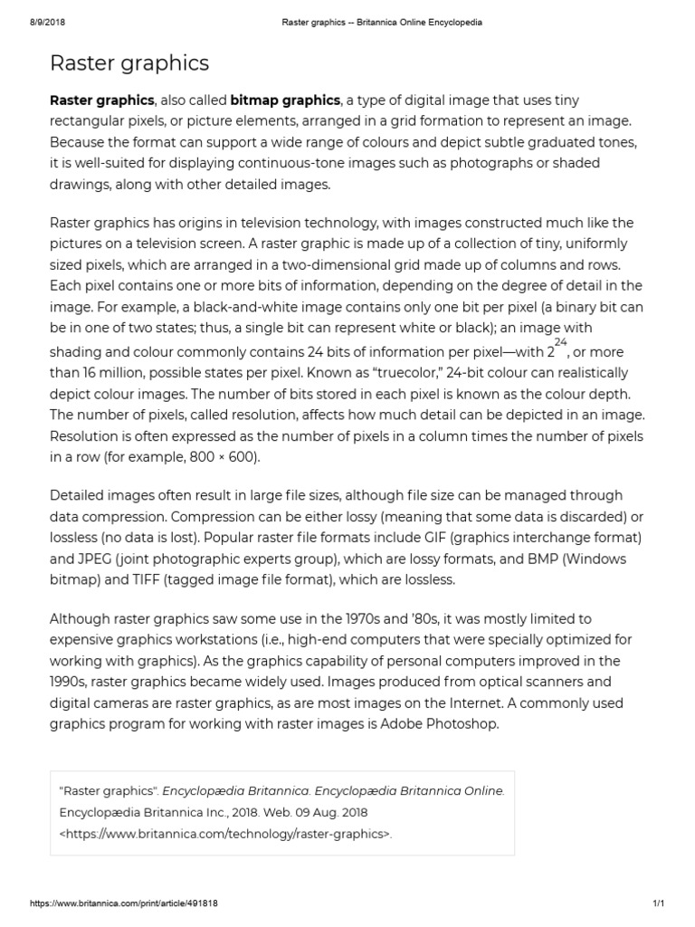 Raster Graphics | PDF