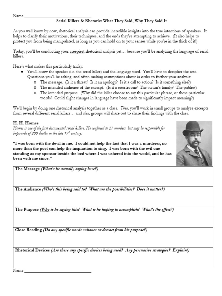 2021 Serial Killers and Rhetoric | PDF | Serial Killer