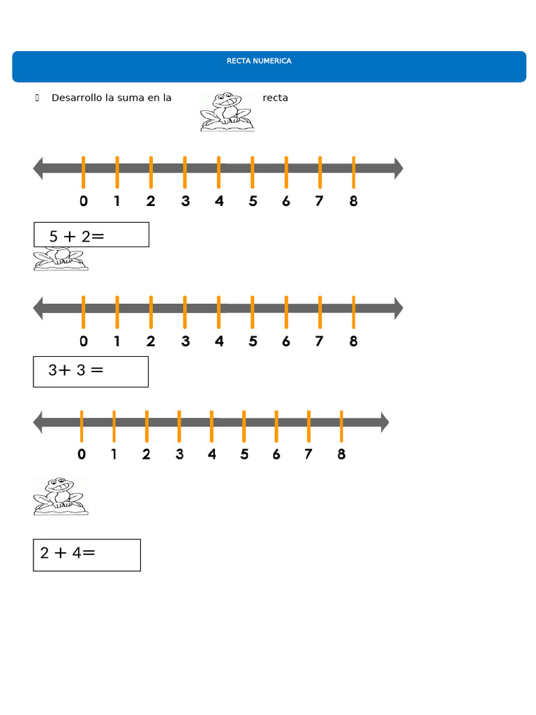 Recta Numerica para Ninos de Cinco Anos | PDF
