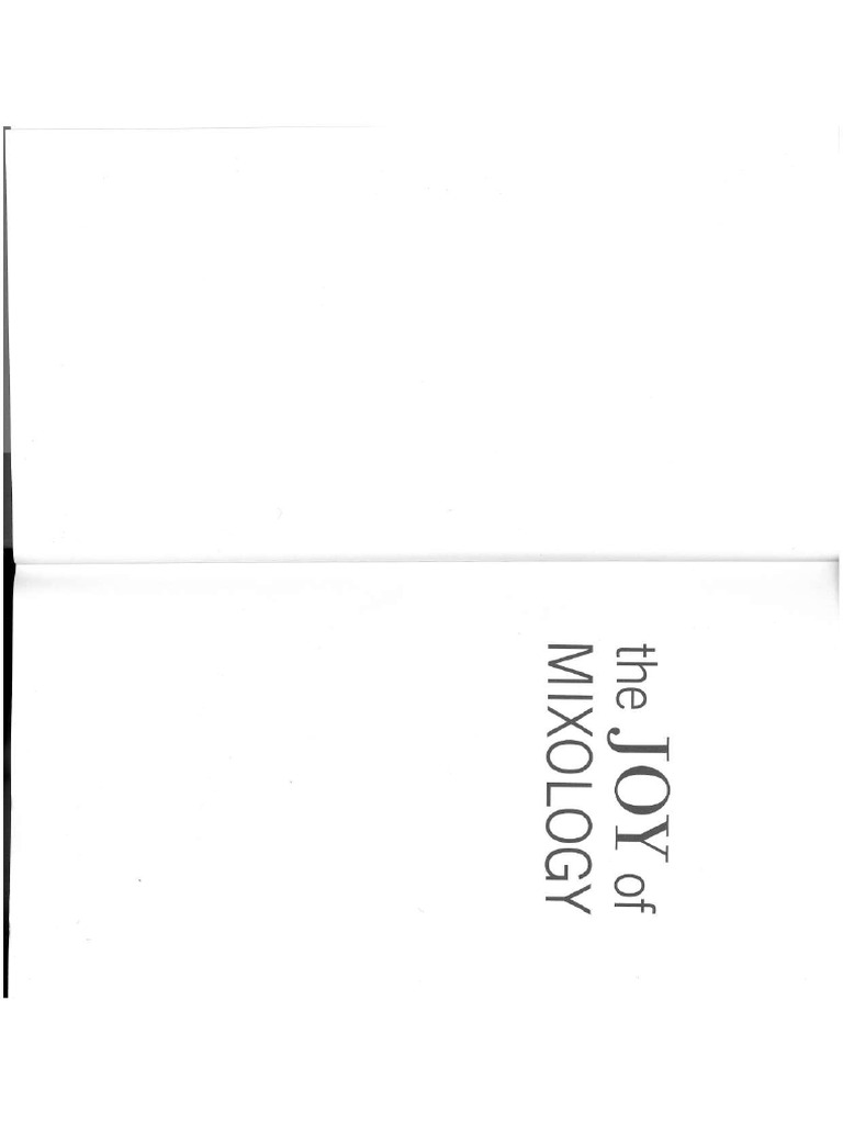 MX-0001 - The Joy of Mixology, Gary Regan | PDF