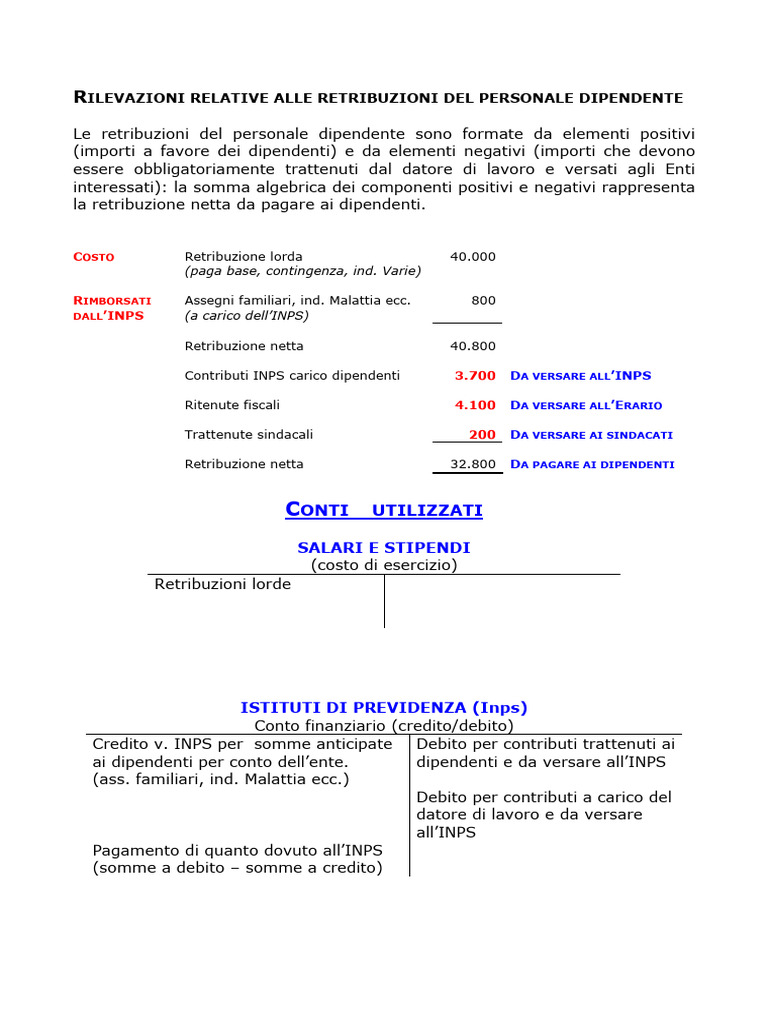 Le Retribuzioni | PDF