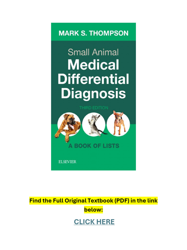 Small Animal Medical Differential Diagnosis A Book of Lists 3rd Edition PDF | PDF ...