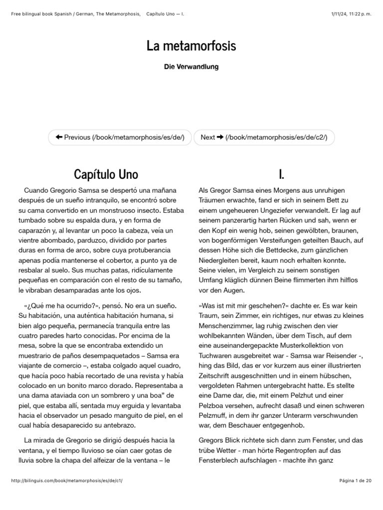 Franz Kafka - Die Verwandlung | PDF