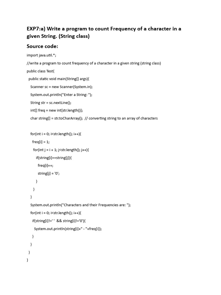 String Class in Java | PDF | Computers