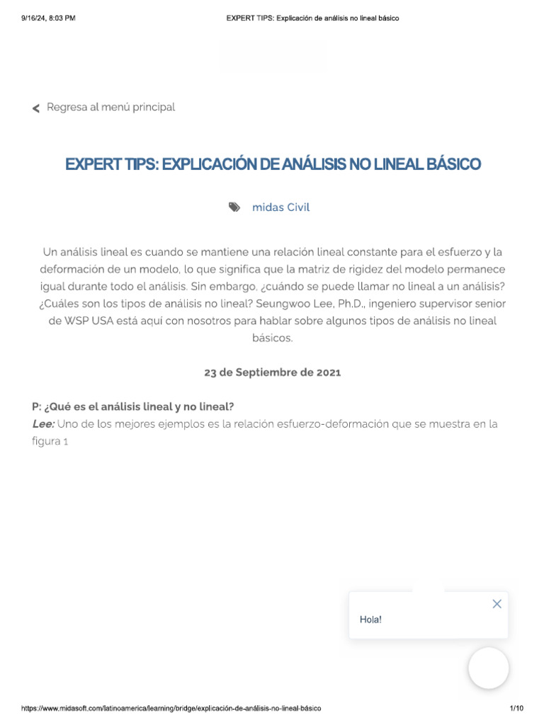 Non Linear Analysis MIDAS GEN | PDF