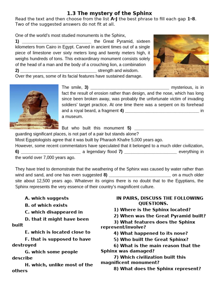 Mystery of the Sphinx Explained | PDF | Ancient Egypt