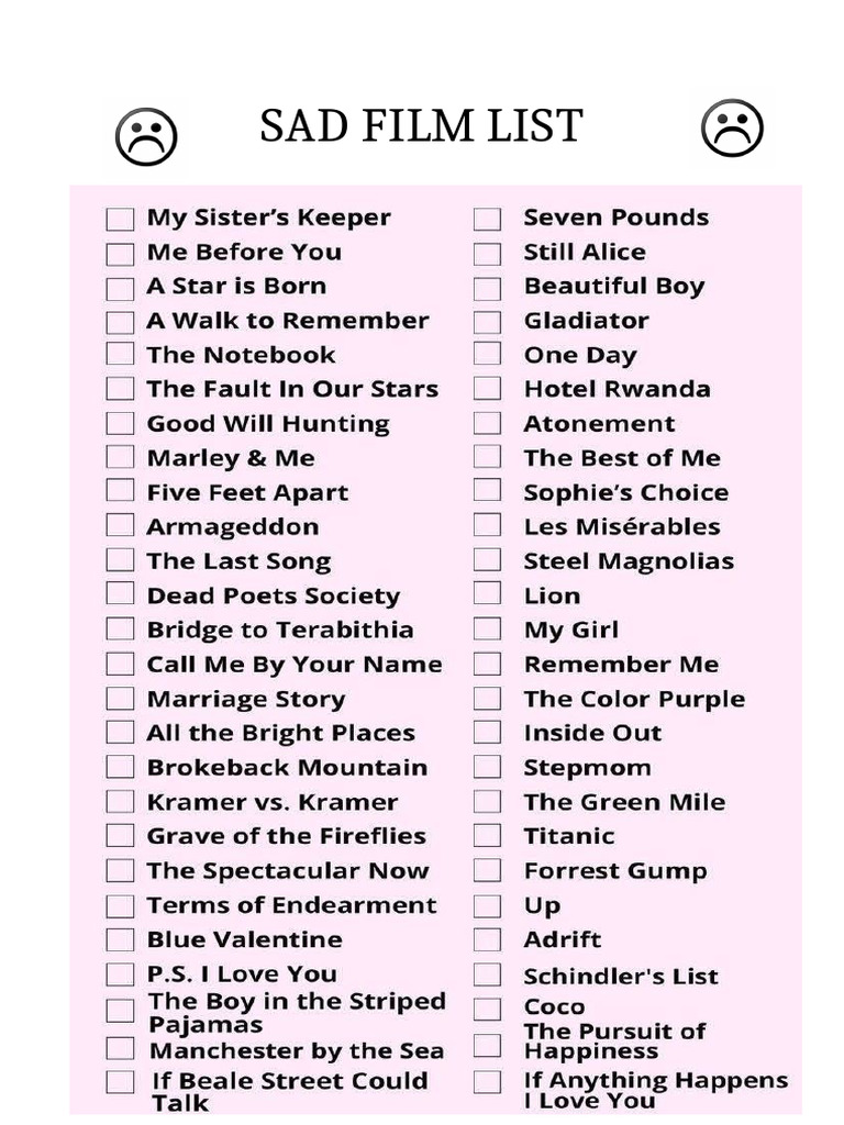 Sad Film List | PDF
