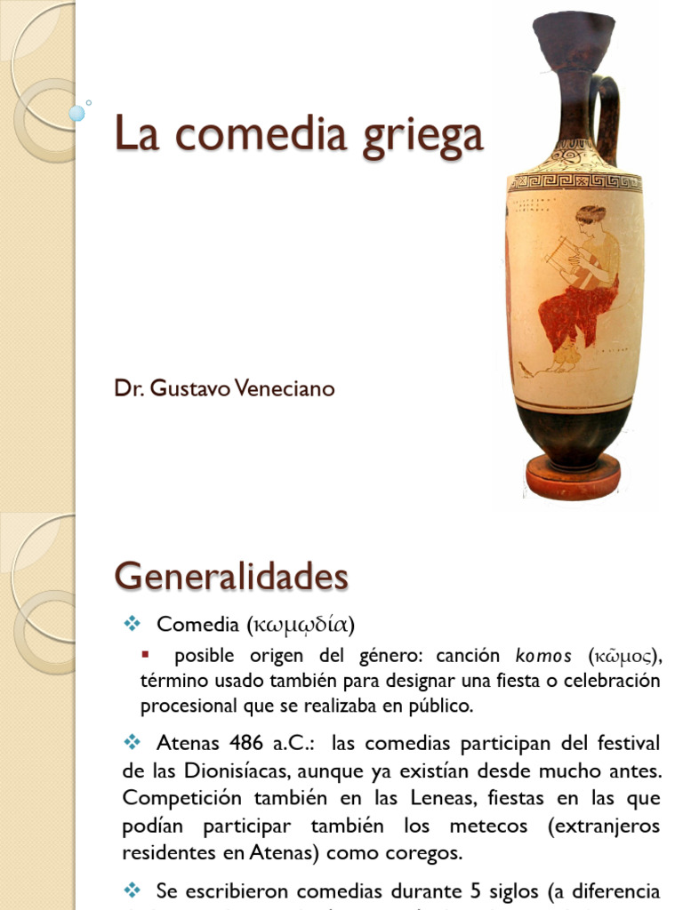 Clase de Literatura Clásica Griega y Latina Sobre Comedia | PDF | Comedia | Aristófanes