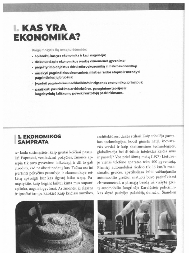 I. Kas Yra Ekonomika | PDF