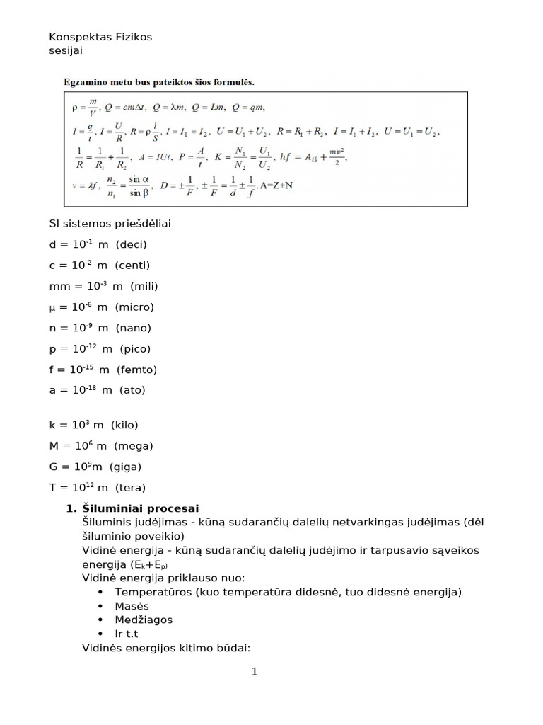Fizikos Sesijai | PDF