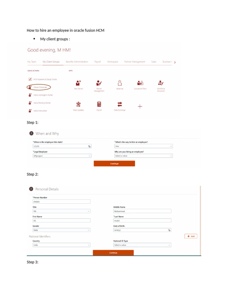 Manage Workforce Lifecycle in Oracle Fusion HCM - Part 1 | PDF