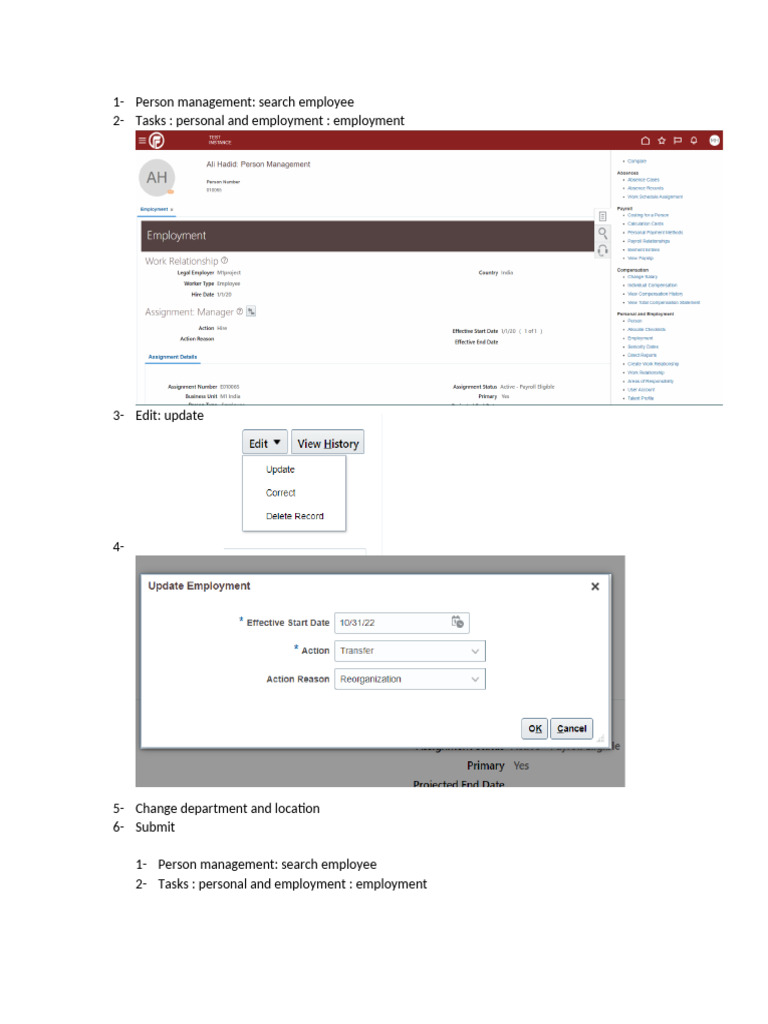 Manage Workforce Life-Cycle in Oracle Fusion HCM - Part 2 | PDF