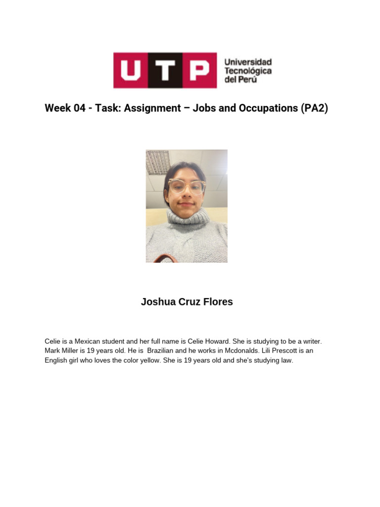 (AC-S04) Week 04 - Task - Assignment - Jobs and Occupations (PA2) | PDF