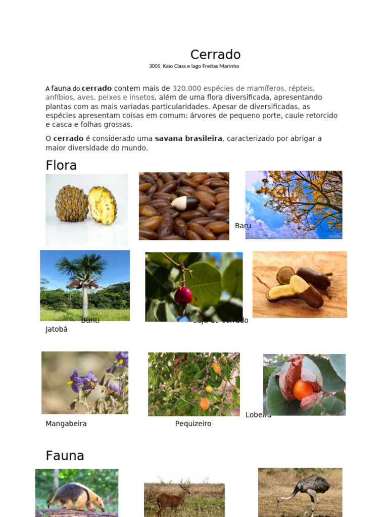 Biodiversidade e Ameaças do Cerrado | PDF | Agricultura | Degradação ...