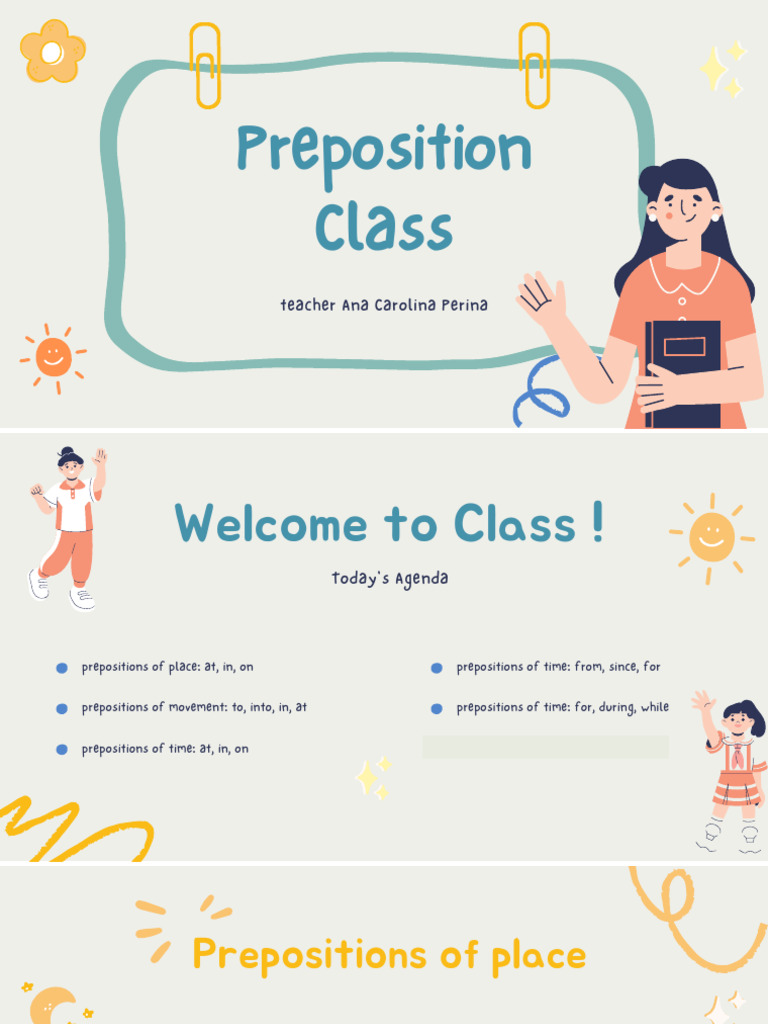 Preposition Class 1b | PDF
