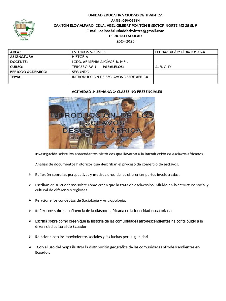 Actividad 1-Semana 3-Hist.3bgu | PDF