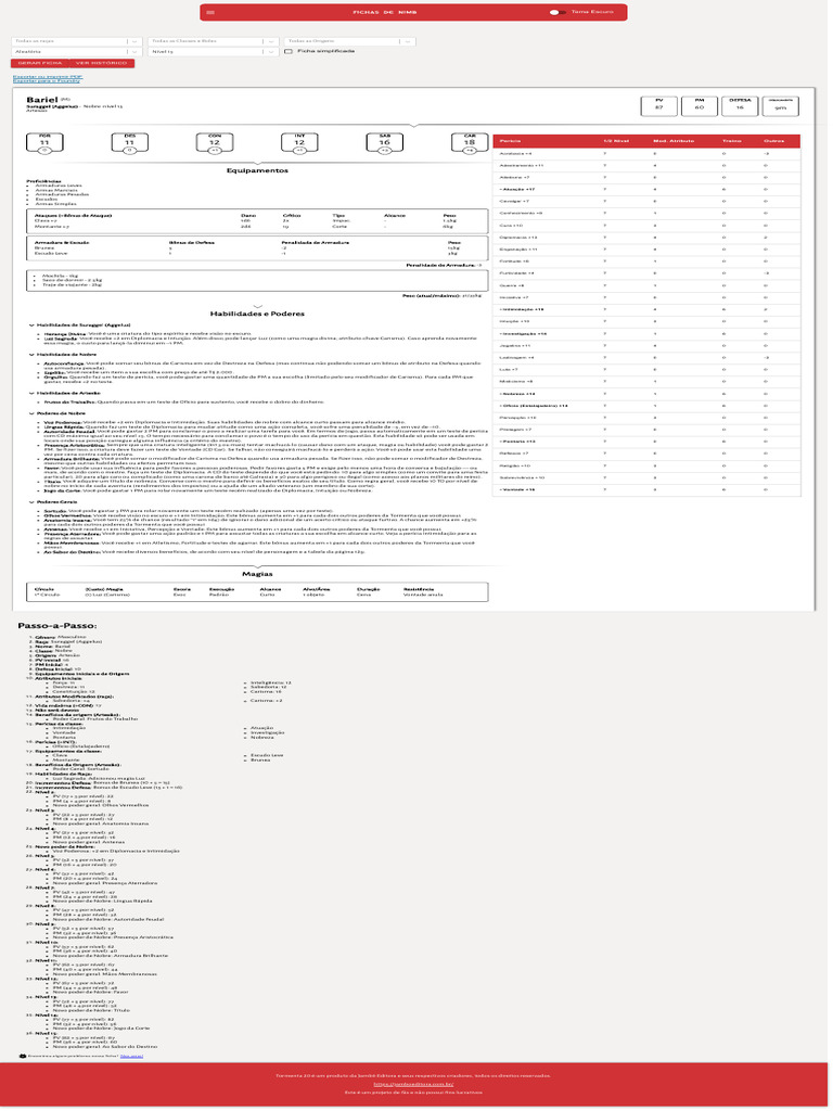 Bariel Ficha (Heroí Rebelde.) | PDF