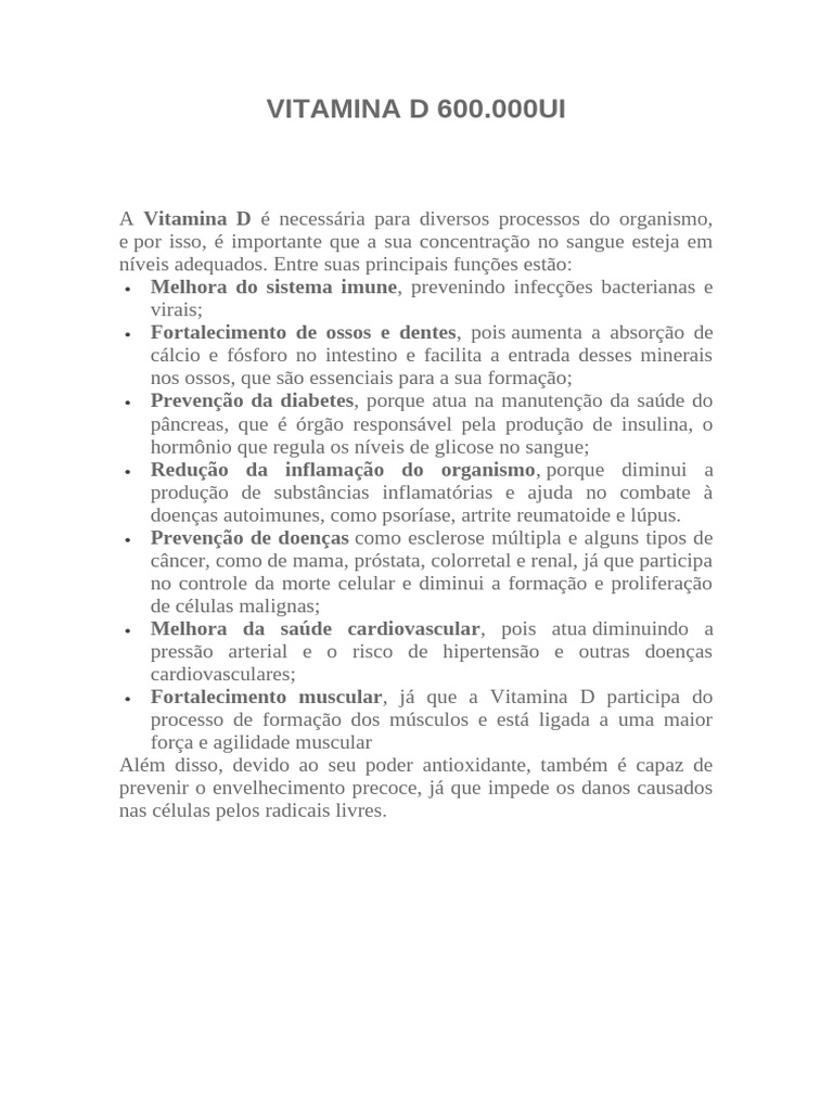 Vitamina D 600 | PDF