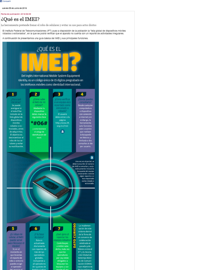 IDConline - ¿Qué Es El IMEI | PDF