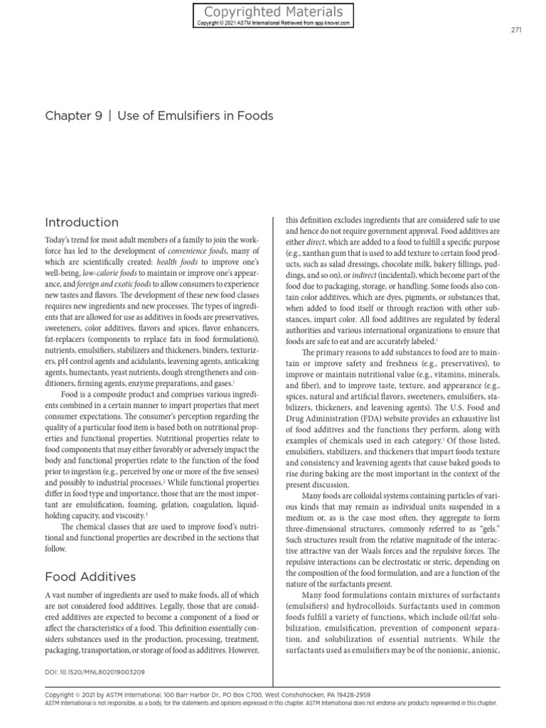 Food Additives | PDF