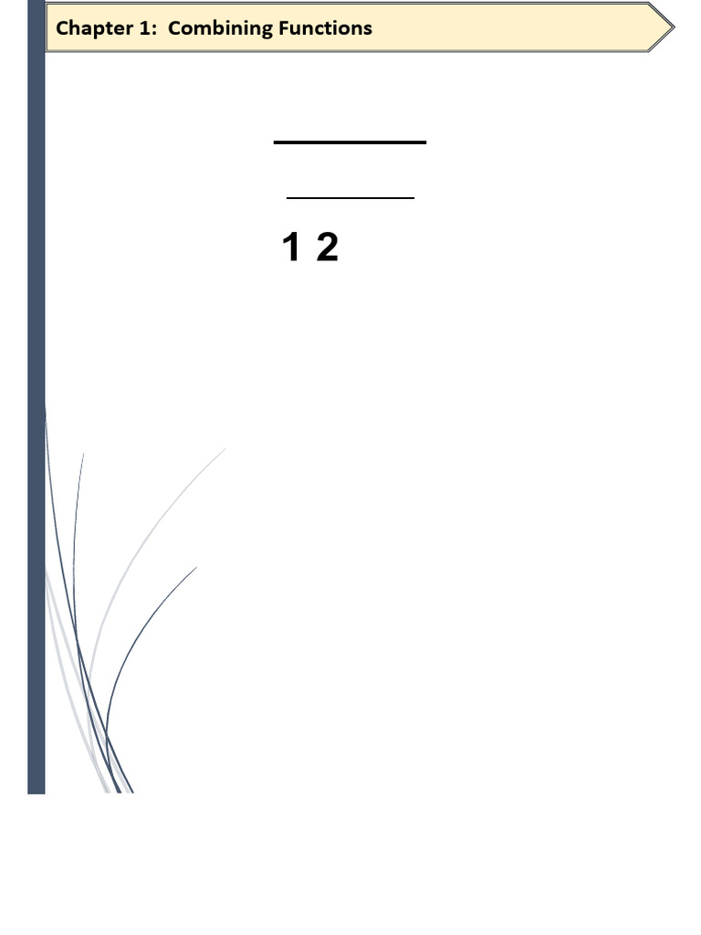 Sec 1.2 Tutorial Combining Functions: Calculus 1 | PDF
