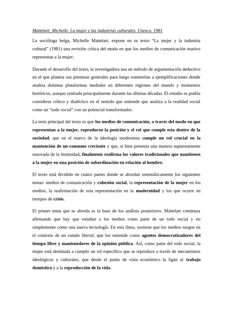 Ficha M.mattelart | PDF