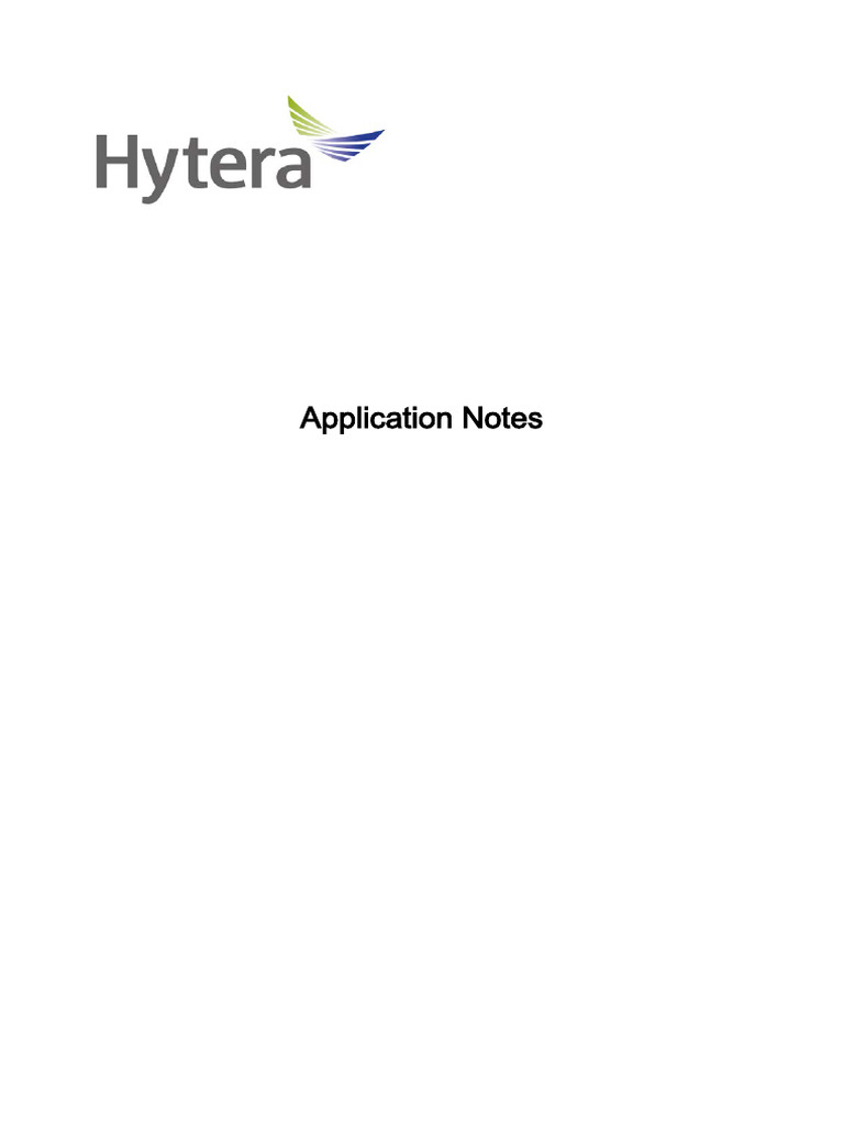 Hytera XPT System Application Notes r1.1 | PDF