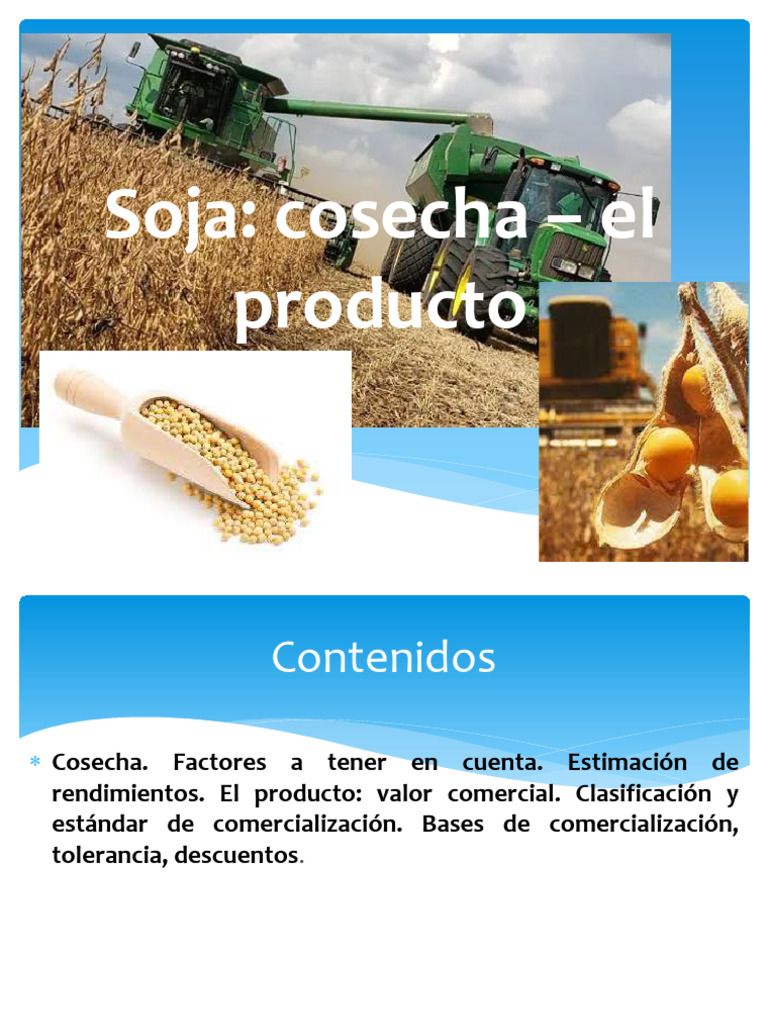 Cosecha - Producto SOJA 2024 | PDF