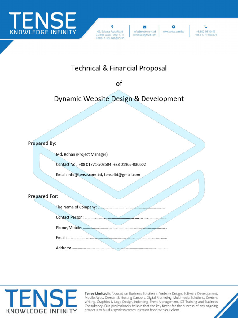 Tense System - Dynamic Website Proposal | PDF
