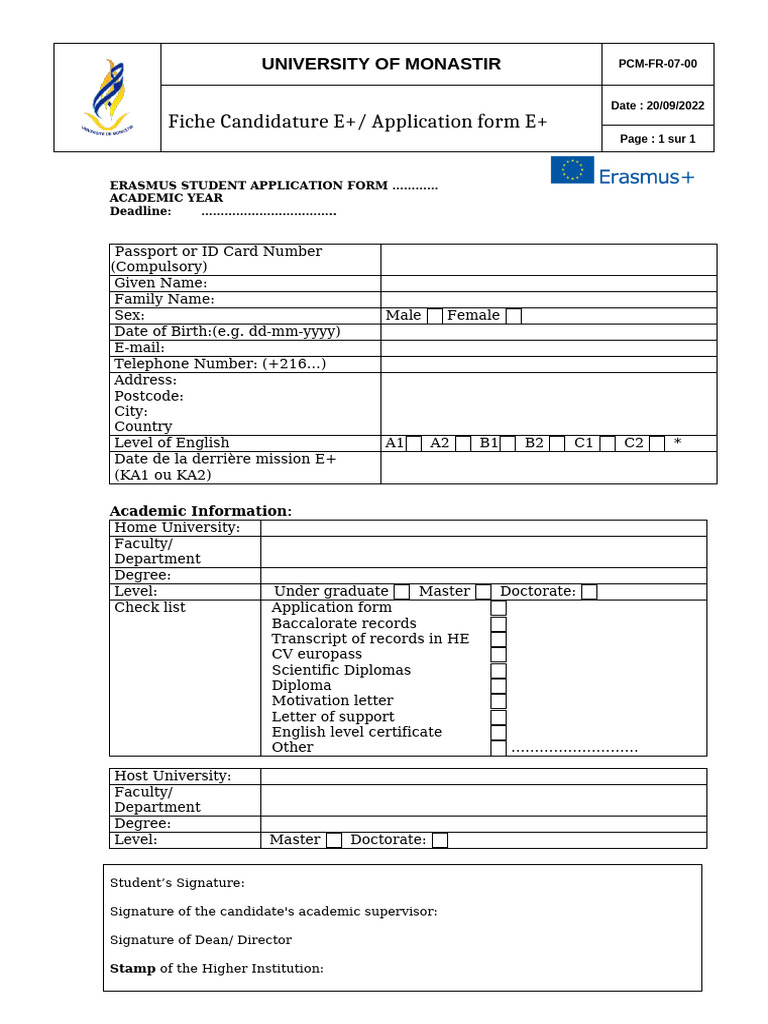 PCM FC 01 Application Form | PDF