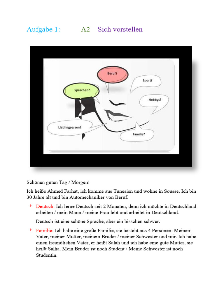 A2 Sich Vorstellen | PDF