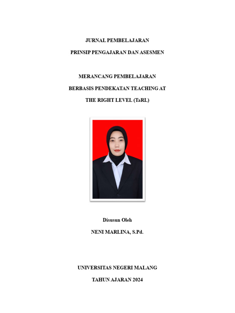 JURNAL PEMBELAJARAN (TaRL) | PDF