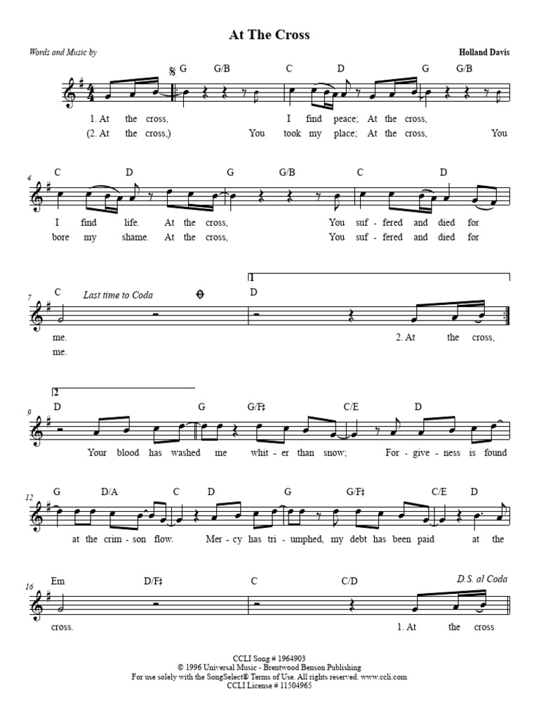 At The Cross-lead-Guitar | PDF