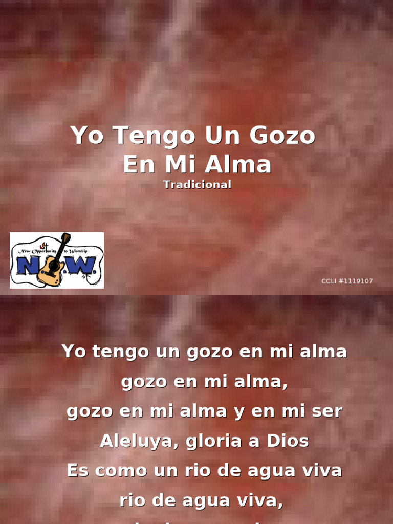 Yo Tengo Un Gozo en Mi Alma | PDF