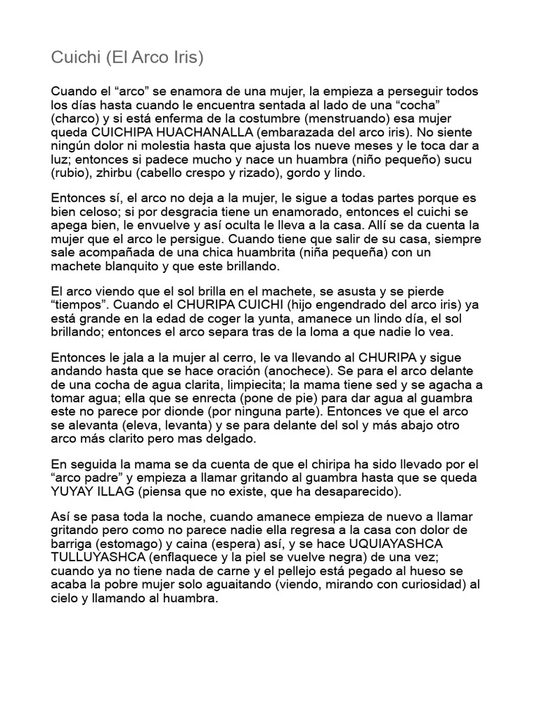 Cuichi (El Arco Iris) | PDF