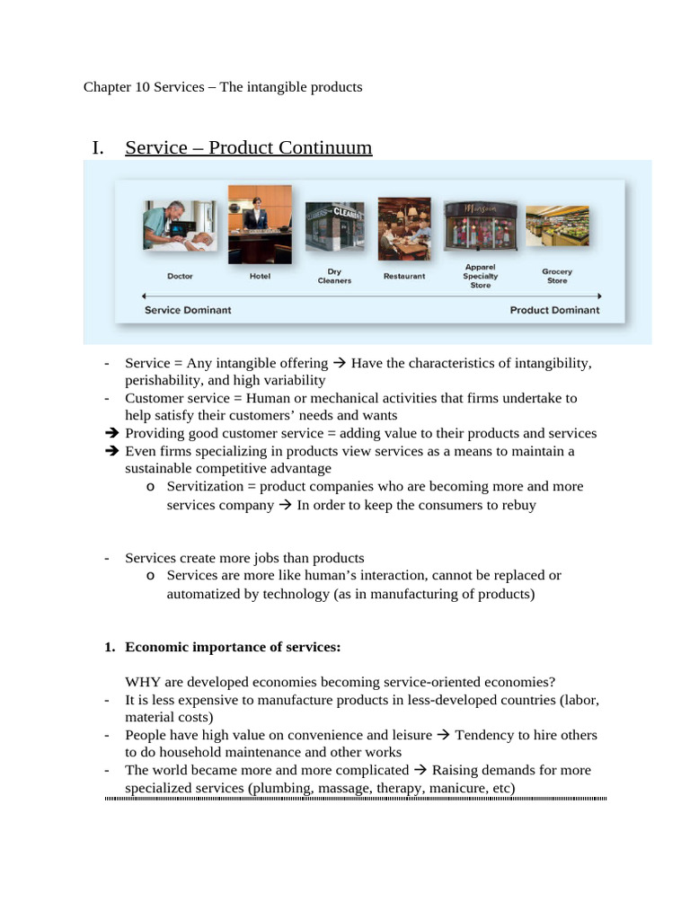 Chapter 10 Services - Intangible Offering | PDF