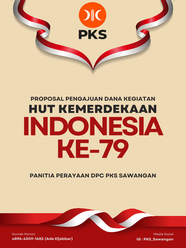 Proposal Kegiatan HUT Kemerdekaan Indonesia DPC Sawangan 2024 | PDF