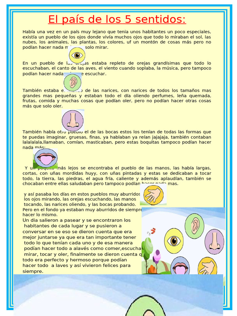 El país de los cinco sentidos y su unión | PDF